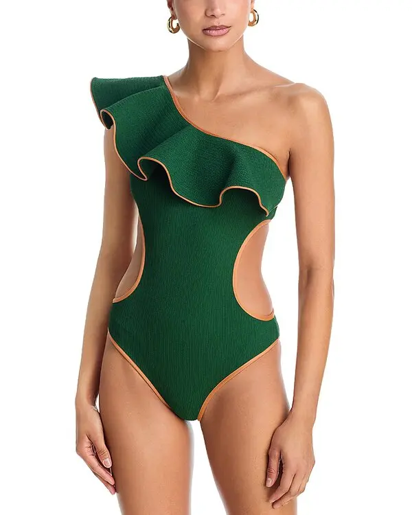 Johanna Ortiz Coast Dream One Piece Swimsuit - Moss Green