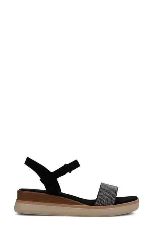 Vaneli Huggy Slingback Platform Wedge Sandal - Black