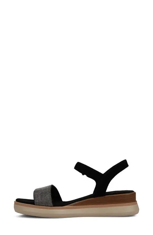 Vaneli Huggy Slingback Platform Wedge Sandal - Black