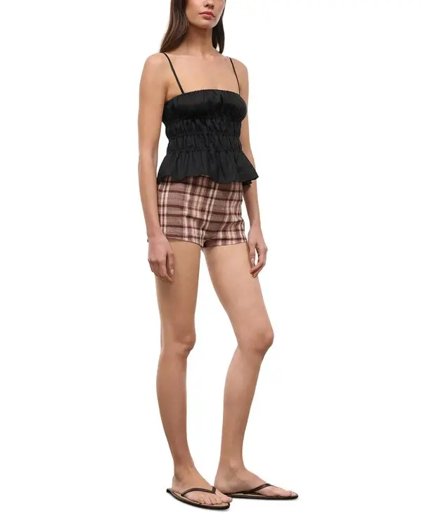 Staud Aya Linen Tank - Black