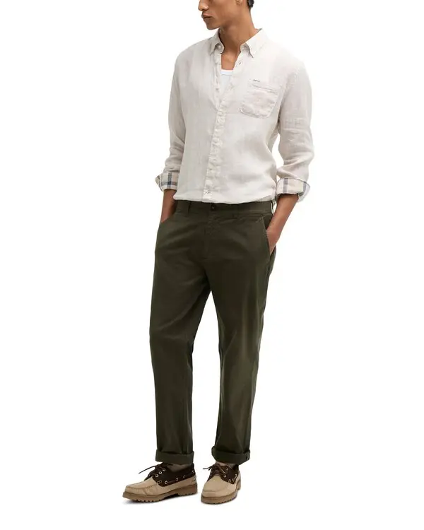 Barbour Linton Linen Tailored Shirt - Mist