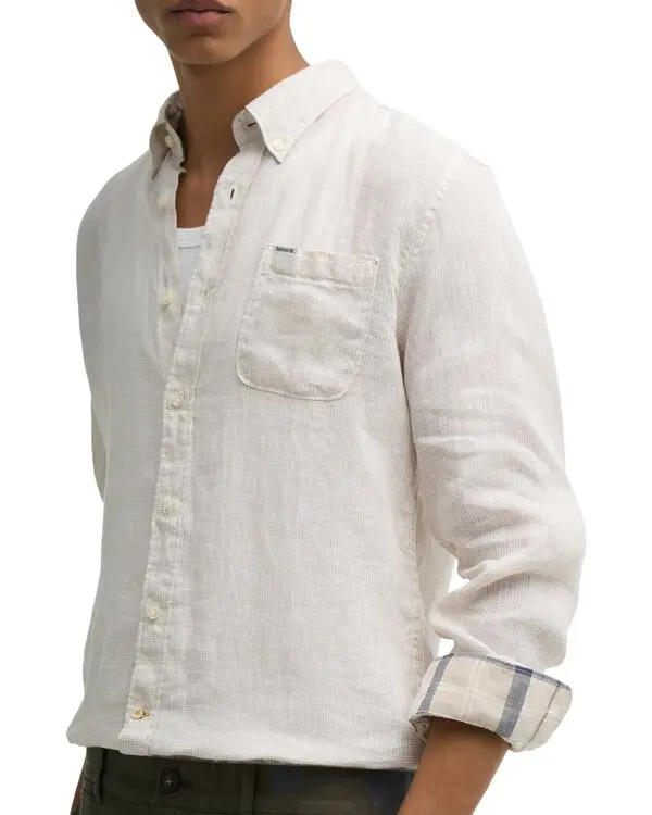 Barbour Linton Linen Tailored Shirt - Mist