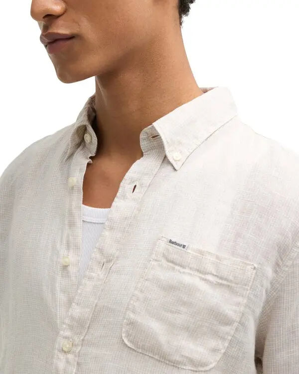 Barbour Linton Linen Tailored Shirt - Mist