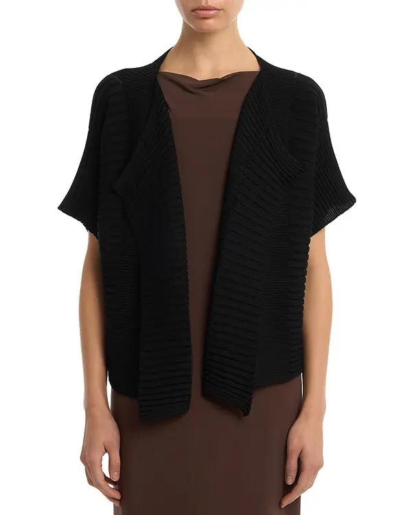 Issey Miyake Column Knit Cardigan - Black