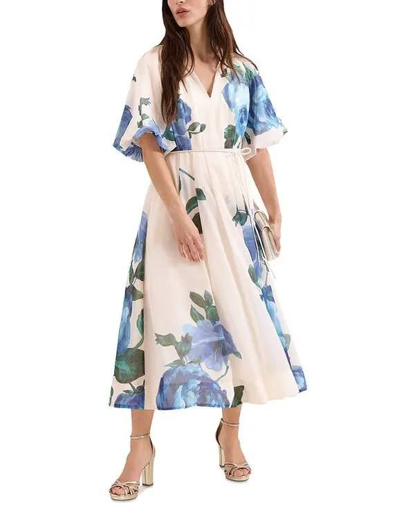 PHASE EIGHT Adeline Floral Midi Dress - Cream