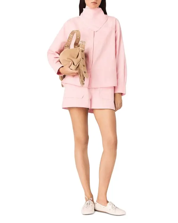 Maje Cionea Removable Scarf Shirt