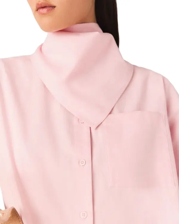 Maje Cionea Removable Scarf Shirt