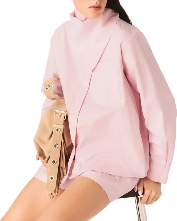 Maje Cionea Removable Scarf Shirt