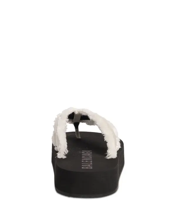 Balenciaga Jet Lag Thong Sandals - Bianco