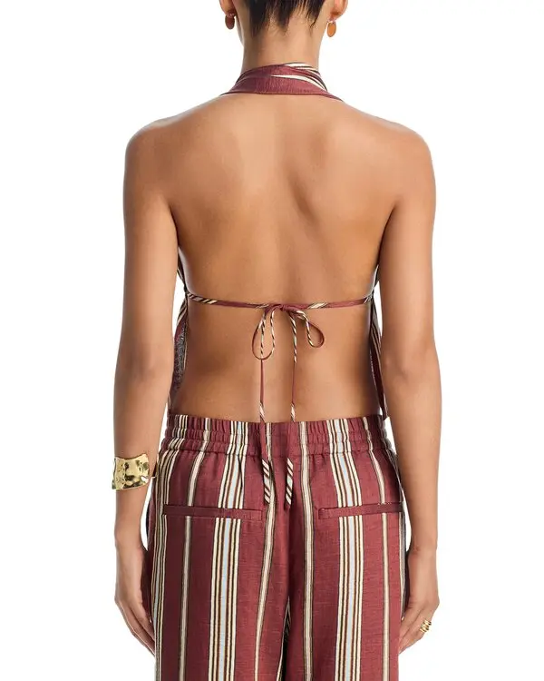 A.L.C. Kaia Striped Halter Top