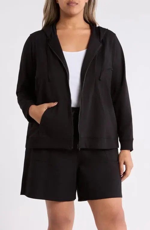 Eileen Fisher Hooded Zip Jacket
