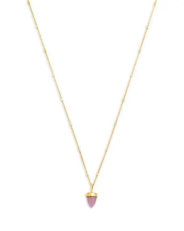 Zoe Chicco 14k Yellow Pink Opal Bullet Pendant Necklace - Gold