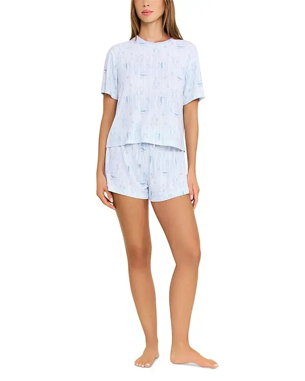 Honeydew Intimates Star Seeker Shorty Pajama Set - Saltwater Sonata