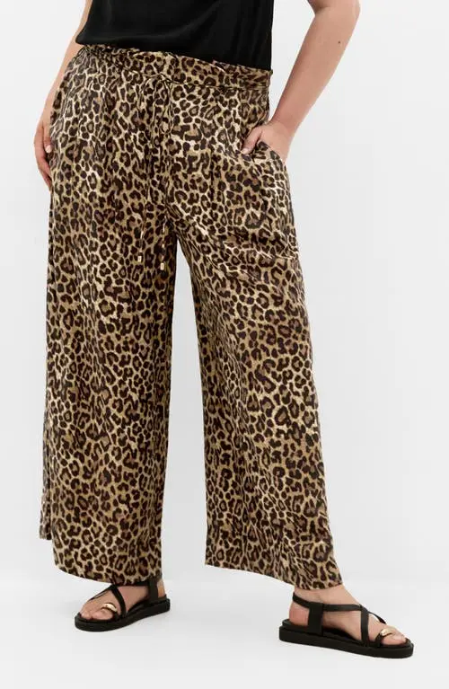 City Chic Resort Print Wide-leg Pants