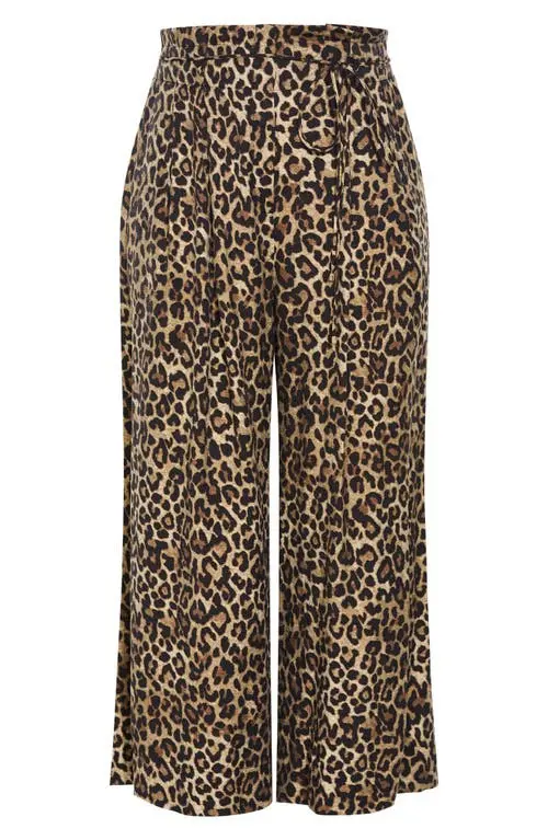 City Chic Resort Print Wide-leg Pants