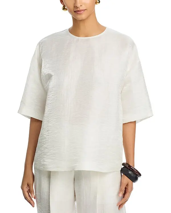BOSS Bacres Elbow Sleeve Top Exclusive - Soft Cream