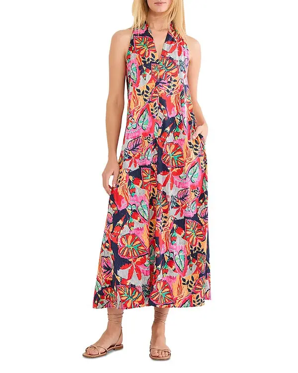 NIC+ZOE Kauai Garden Printed Maxi Dress - Red Multi