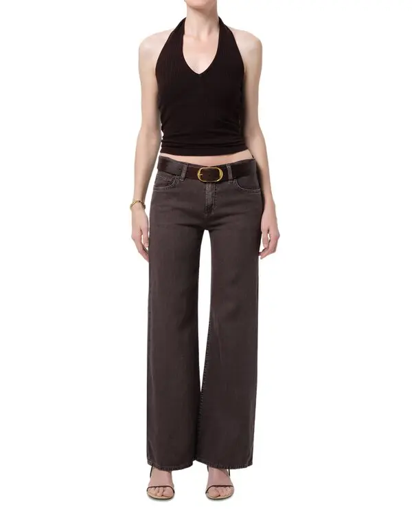 Citizens Of Humanity Nora Linen Trousers - Charcoal