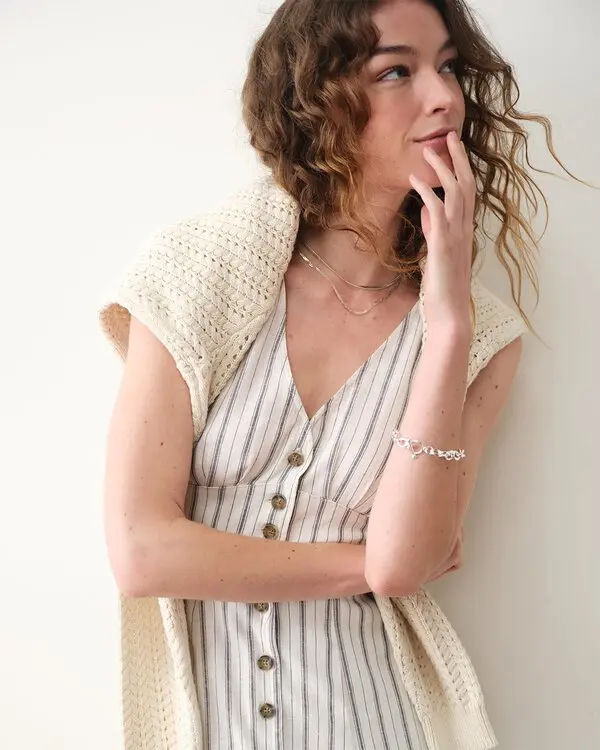 Marine Layer Camila Maxi Dress - Cream/navy