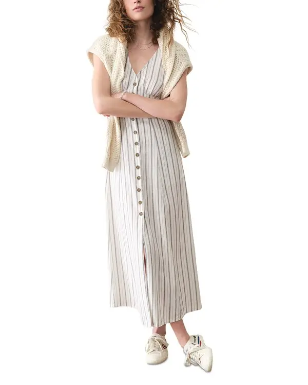 Marine Layer Camila Maxi Dress - Cream/navy
