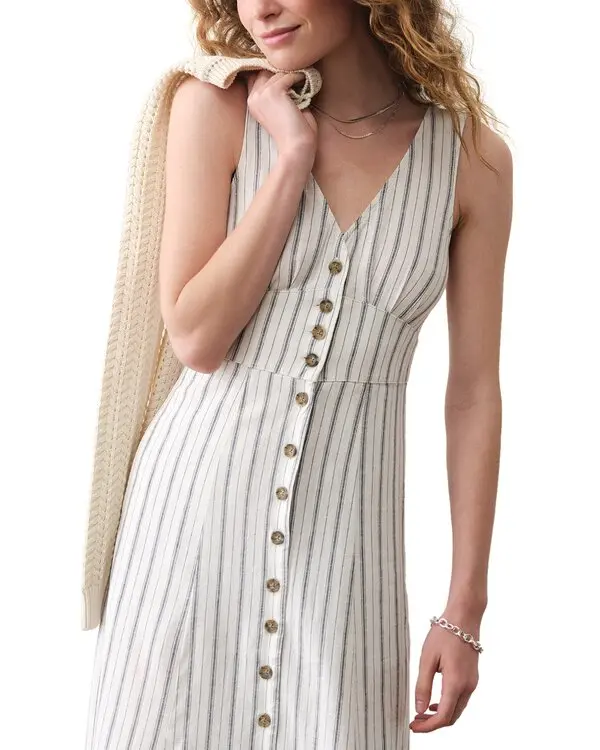 Marine Layer Camila Maxi Dress - Cream/navy