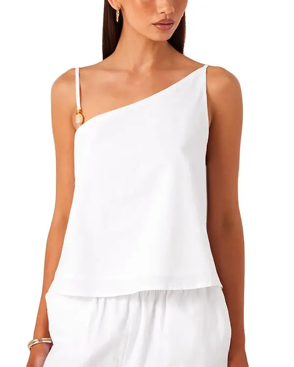 SNDYS. Ismene One Shoulder Top - White