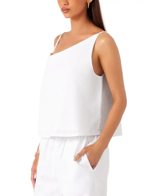 SNDYS. Ismene One Shoulder Top - White