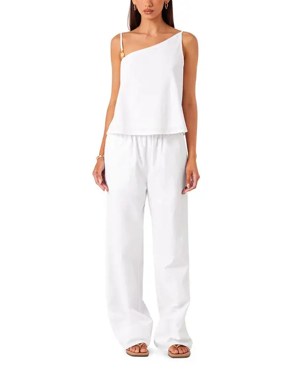 SNDYS. Ismene One Shoulder Top - White