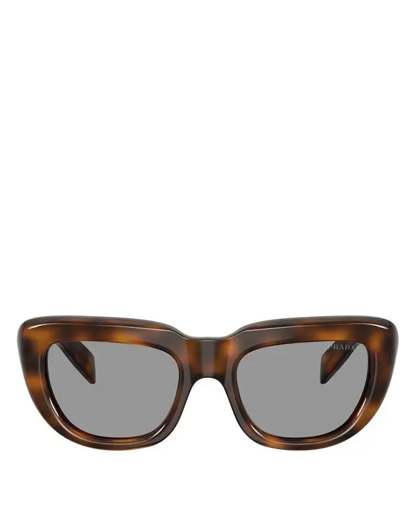 Prada 54mm Rectangular Sunglasses - Grey
