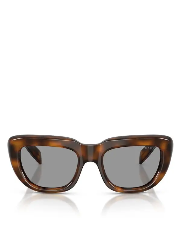 Prada 54mm Rectangular Sunglasses - Grey