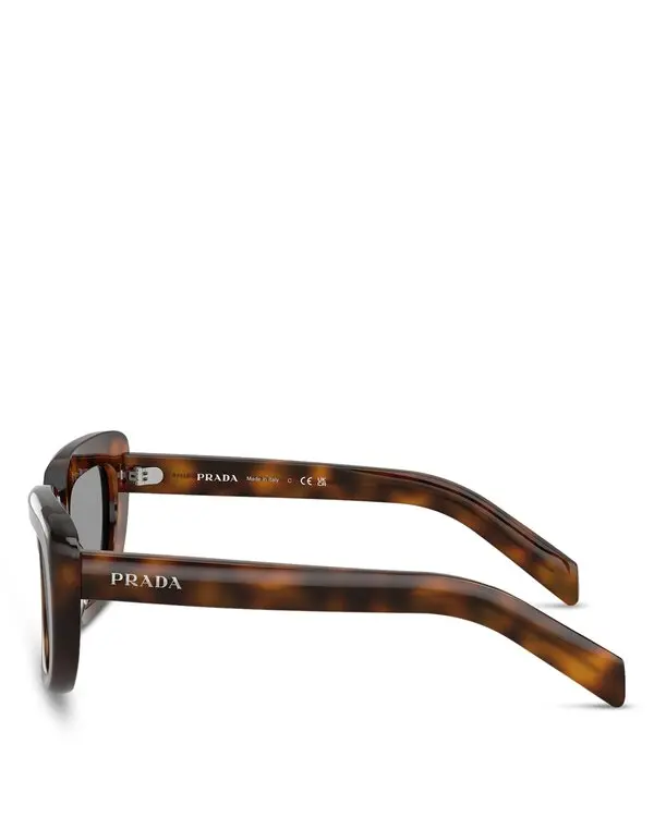 Prada 54mm Rectangular Sunglasses - Grey
