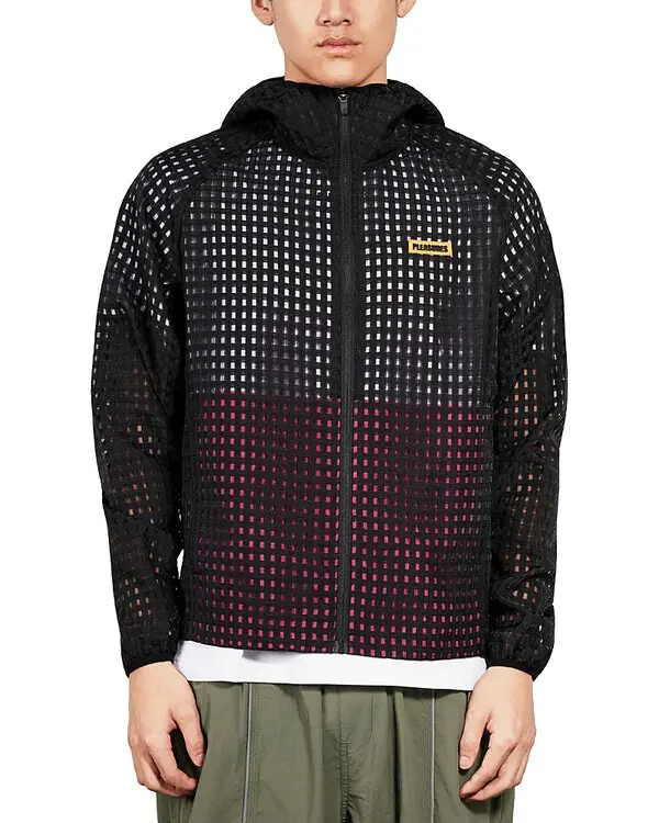 PLEASURES System Hooded Basketweave Jacket - Black