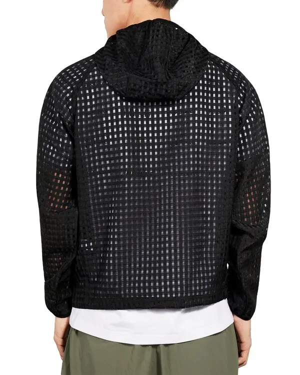 PLEASURES System Hooded Basketweave Jacket - Black