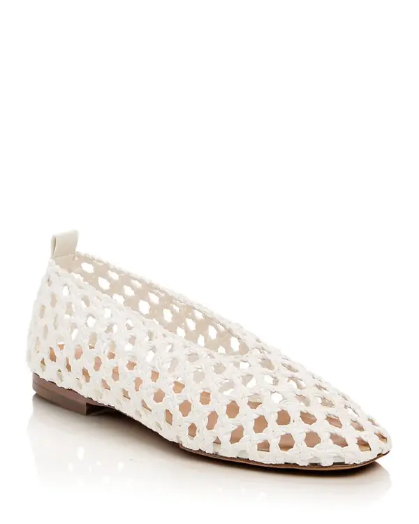 MANSUR GAVRIEL Woven Ballerina Flats - White