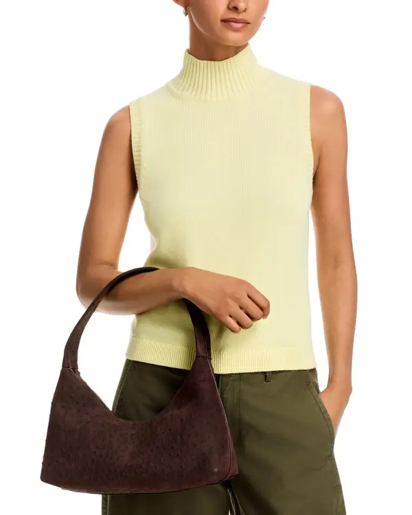 MANSUR GAVRIEL Candy Embossed Leather Baguette - Ebony