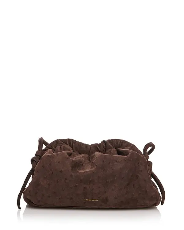 MANSUR GAVRIEL Mini Embossed Leather Cloud Clutch - Ebony