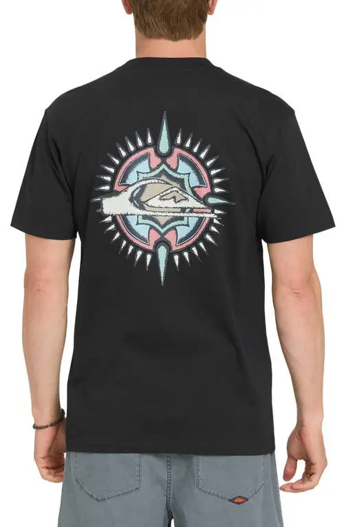 Quiksilver Shooting Star Short Sleeve Graphic T-shirt - Black