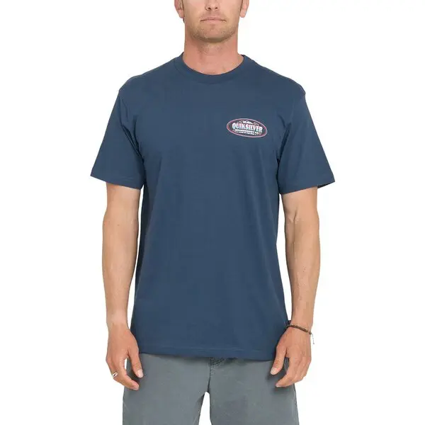 Quiksilver Firecracker Mt0 Graphic T-shirt - Dark Denim