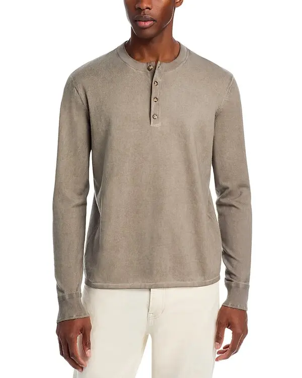 Rag & Bone Washed Henley Shirt - Gran
