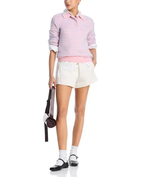 Casablanca Fluffy Polo Sweater