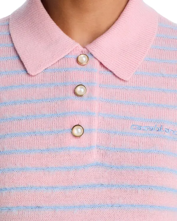 Casablanca Fluffy Polo Sweater