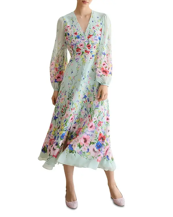 HOBBS LONDON Petite Monica Silk Dress