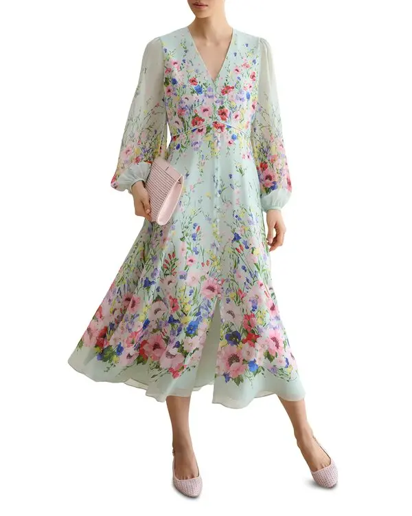 HOBBS LONDON Petite Monica Silk Dress