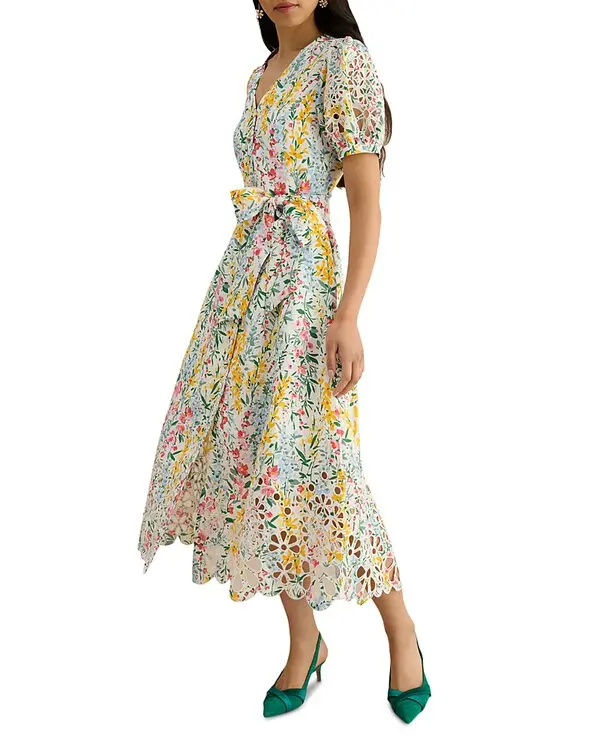 HOBBS LONDON Petite Christie Button Front Dress