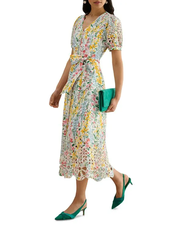 HOBBS LONDON Christie Button Front Dress