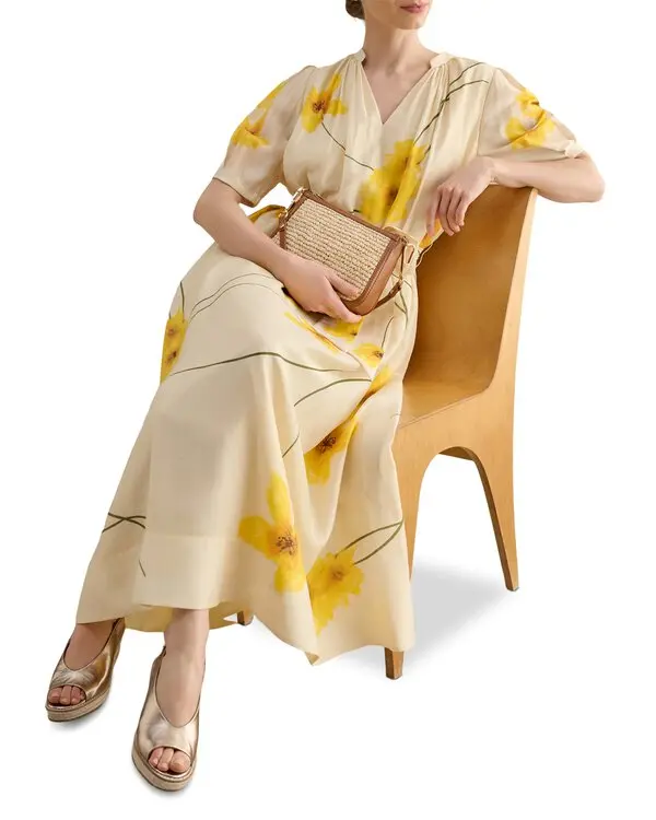 HOBBS LONDON Limited Edition Floral Midi Dress