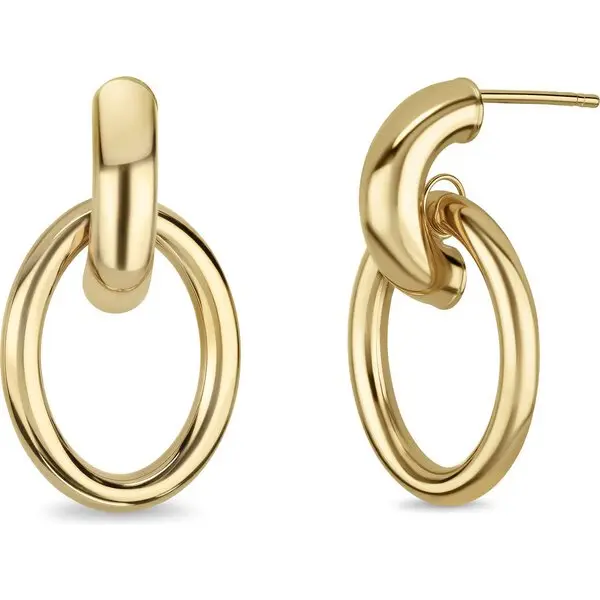 Bony Levy 14k Gold Circle Drop Earrings - 14k Yellow Gold