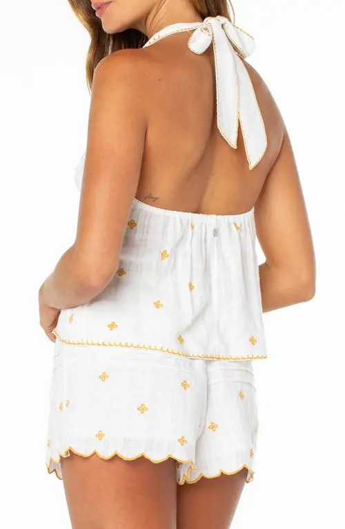 Roxy Full Bloom Halter Top - Cloud Dancer