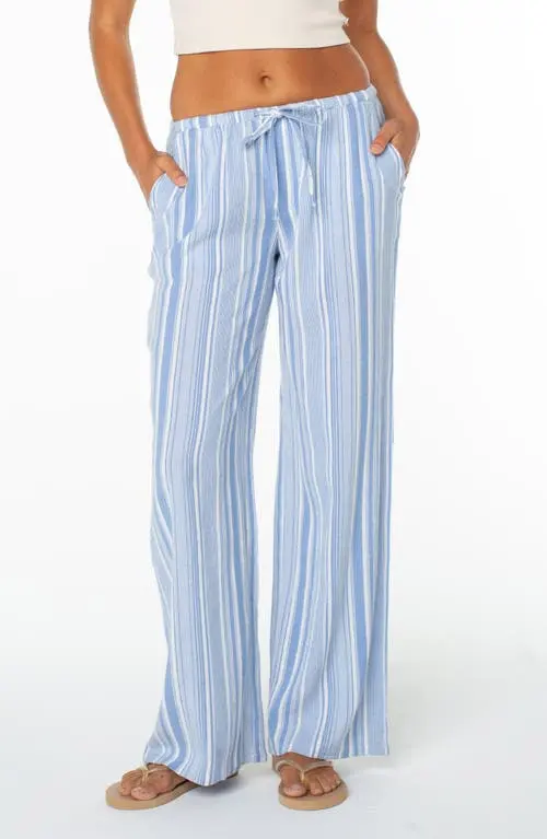 Roxy Ilya Stripe Straight Leg Pants - Cornflower