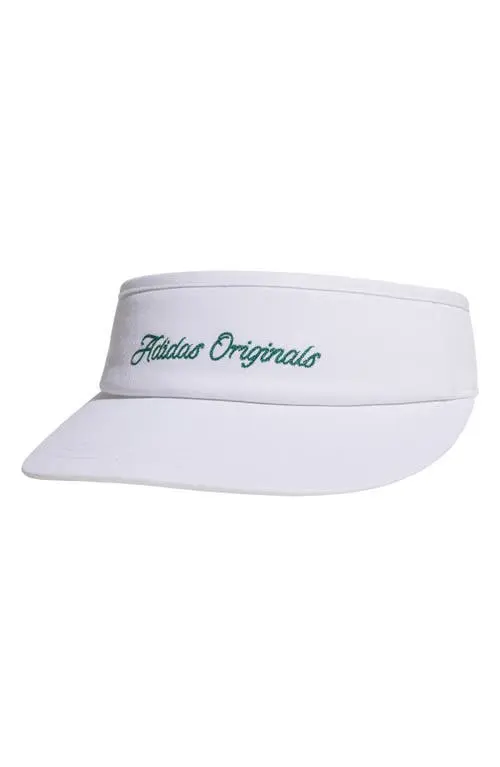 Adidas Signature Logo Visor - White/bold Green